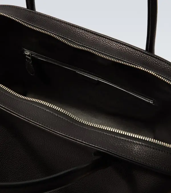 THE ROW Agnes 16 Leather Top-handle Bag - Black