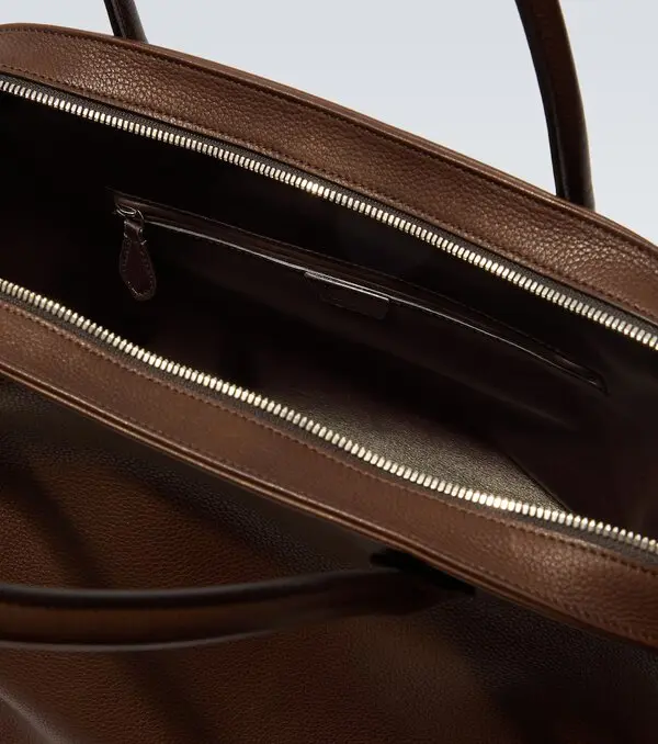 THE ROW Agnes 16 Leather Top-handle Bag - Brown