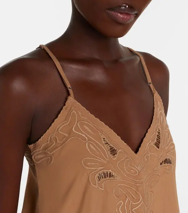 JULIET DUNN Broderie Anglaise Cotton Slip Dress