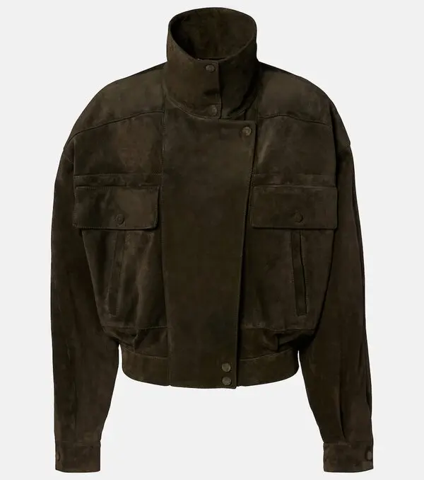 Saint Laurent Suede Jacket - Green