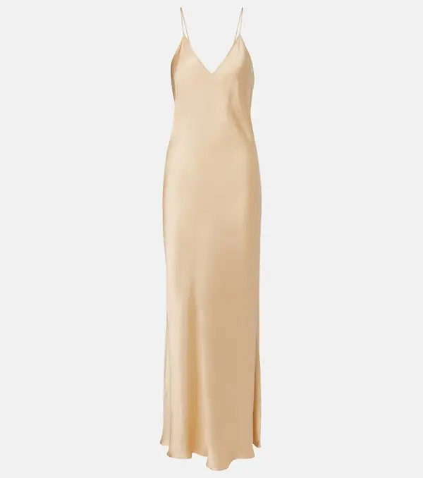 Isabel Marant Étoile Nevana Satin Slip Dress - Beige
