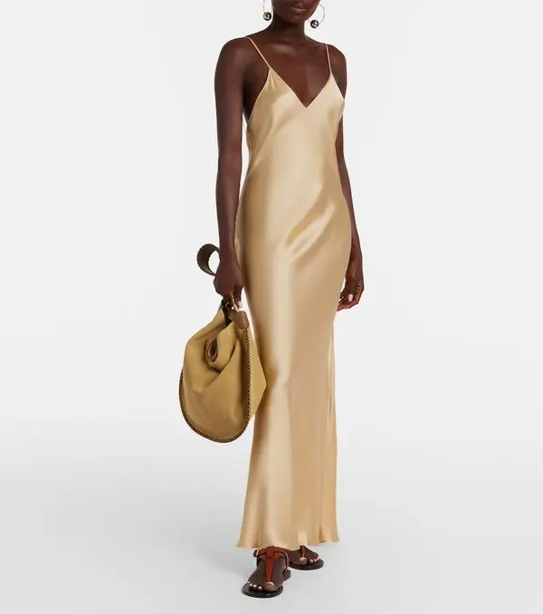 Isabel Marant Étoile Nevana Satin Slip Dress - Beige
