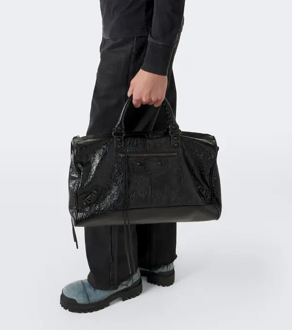 Balenciaga Le City Leather Tote Bag - Black