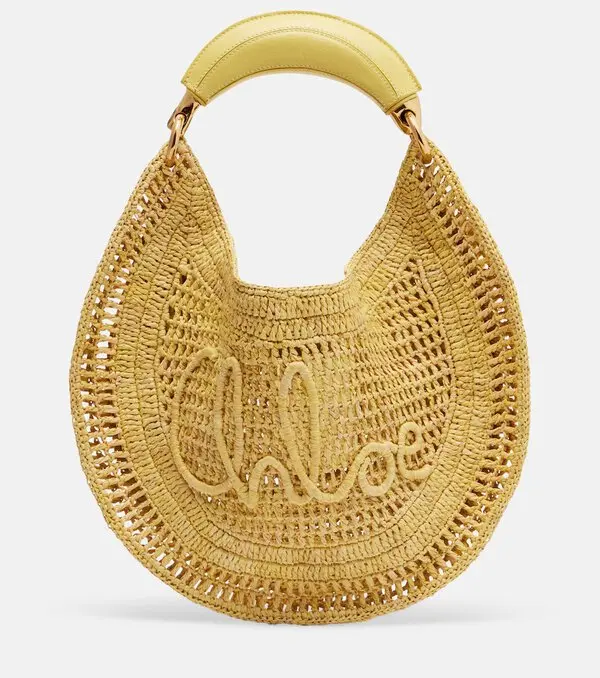 Chloé Raffia Shoulder Bag - Yellow
