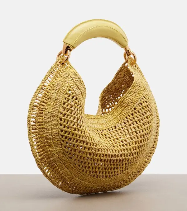Chloé Summer Banana Raffia Shoulder Bag - Yellow