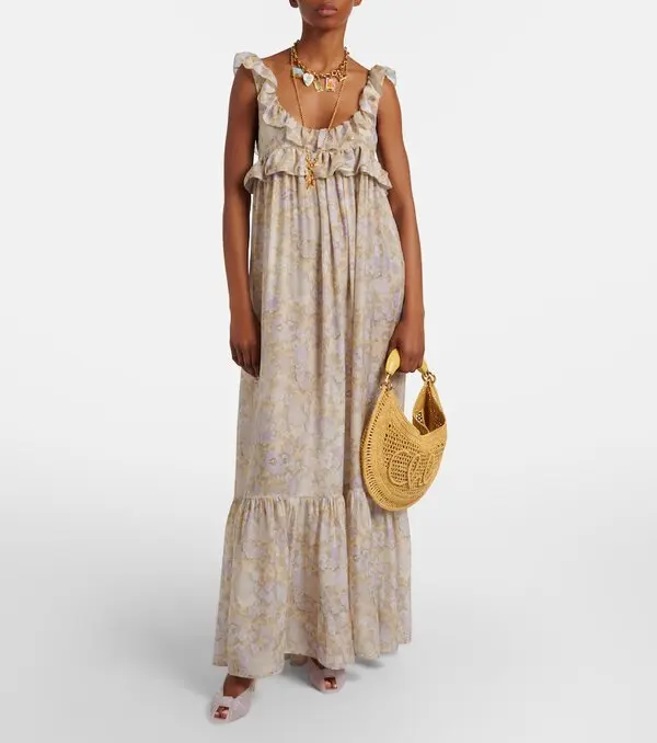 Chloé Summer Banana Raffia Shoulder Bag - Yellow