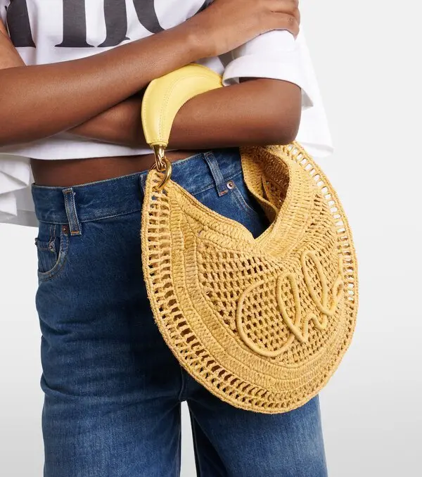 Chloé Raffia Shoulder Bag - Yellow