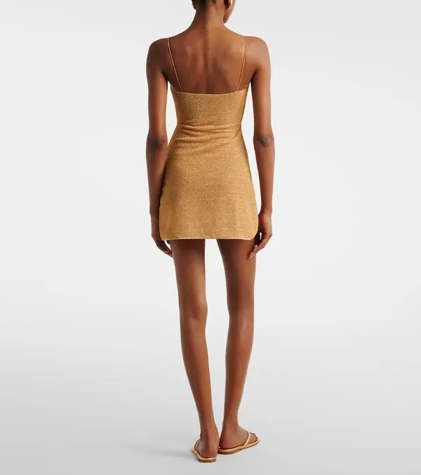 Oseree Lumière Beaded Mini Dress