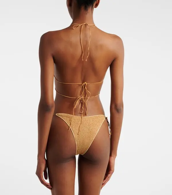 Oseree Lumière Beaded Bikini - Gold