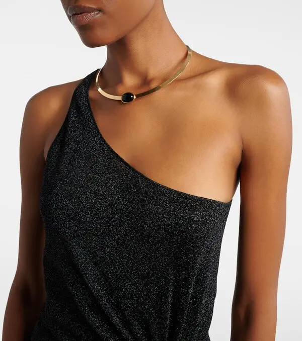 Oseree Lumière Gathered Maxi Dress