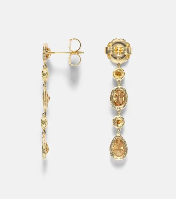 OCTAVIA ELIZABETH Nesting Gem Diamond Drop Earrings