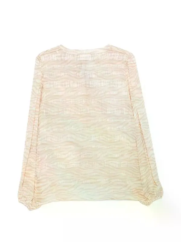 MC2 SAINT BARTH Zebra Print Lurex Blouse