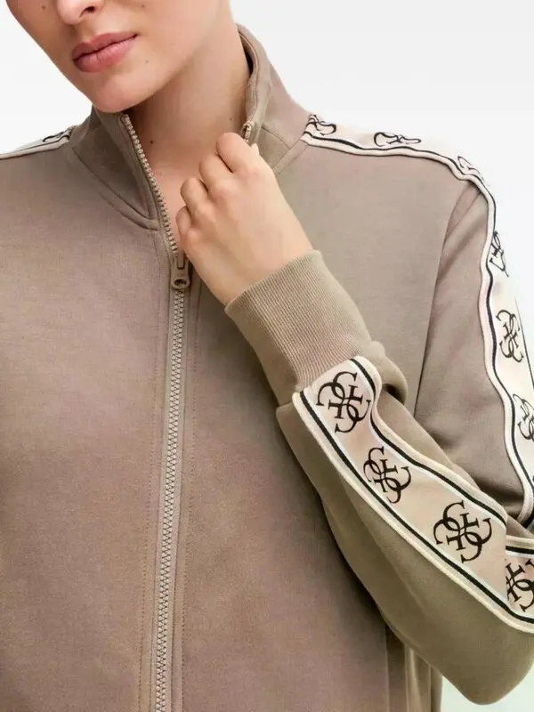 Guess Logo Tape Zip-up Sweatshirt