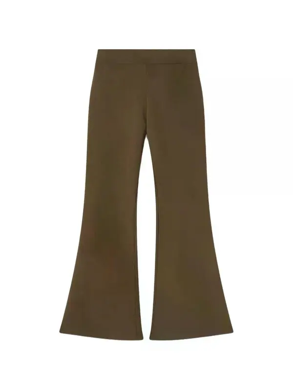 Stella McCartney Flared Jersey Trousers - Green