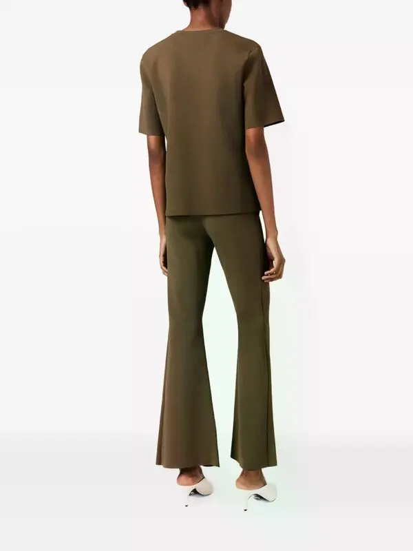 Stella McCartney Flared Jersey Trousers - Green