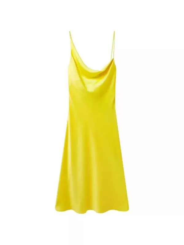 Stella McCartney Cowl Neck Backless Dress - Yellow