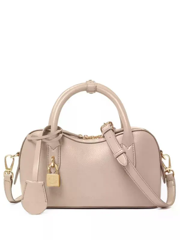 Stella McCartney Grained Tote Bag With Padlock Detail - Neutrals