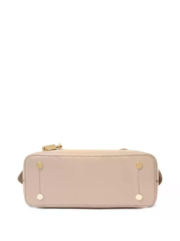 Stella McCartney Grained Tote Bag With Padlock Detail - Neutrals