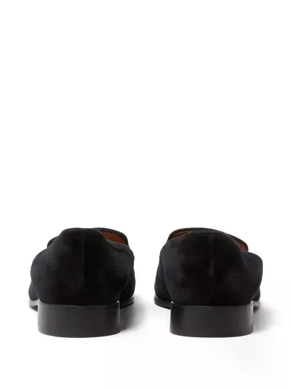 Stella McCartney Logo-embroidered Velvet Loafers