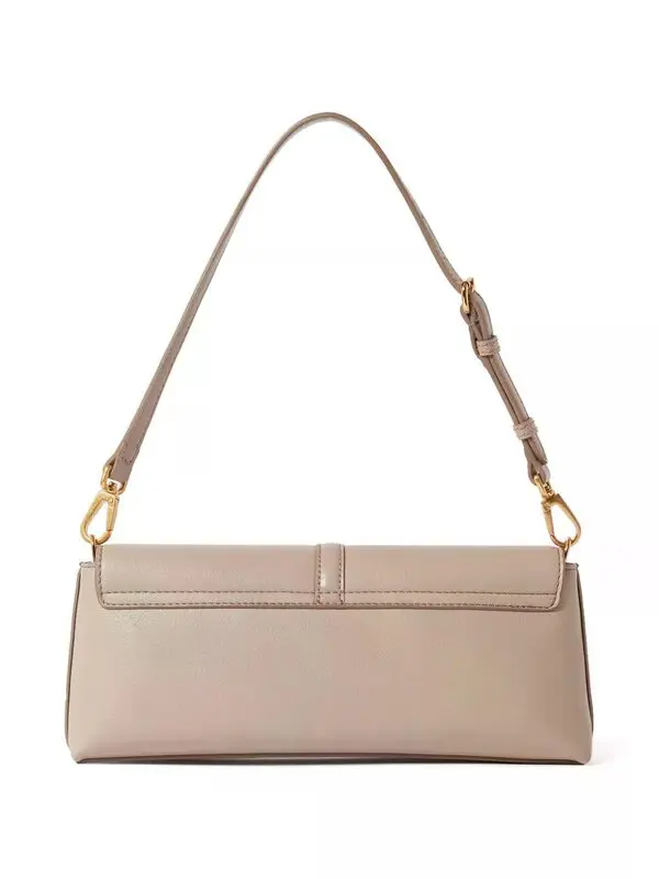Stella McCartney Ryder Padlock Clutch Bag - Neutrals