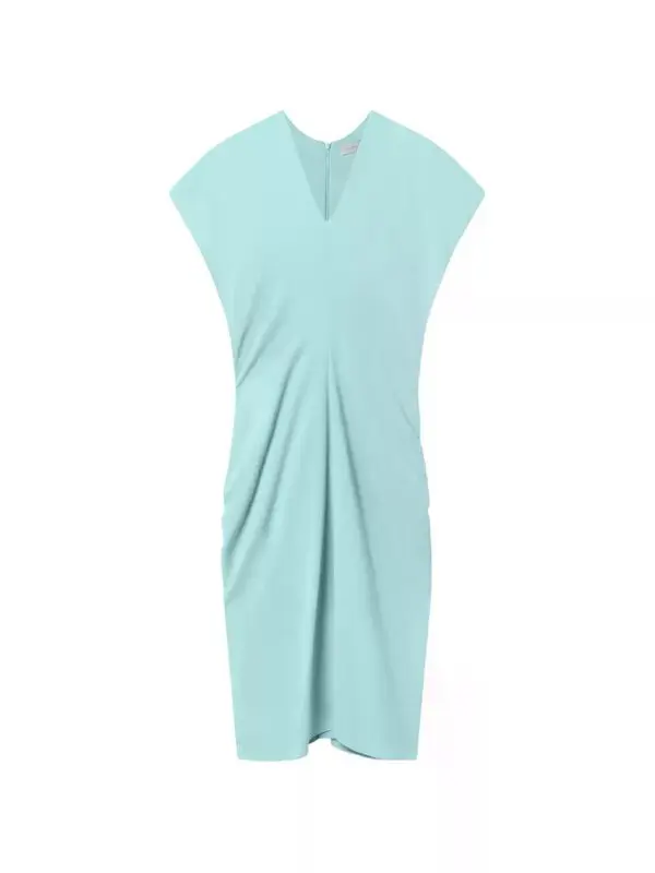 Stella McCartney Draped V-neck Midi Dress - Blue
