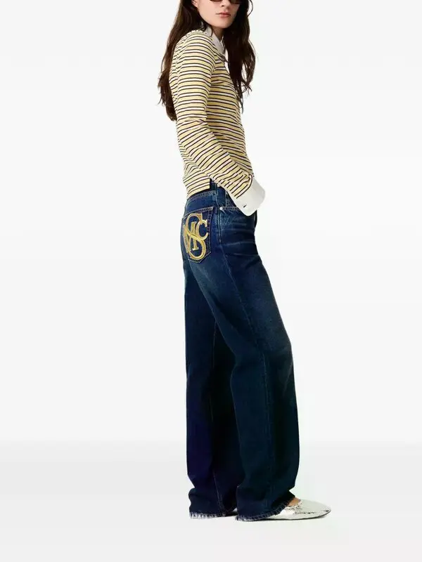 Stella McCartney Striped Logo-embroidered Shirt - Yellow