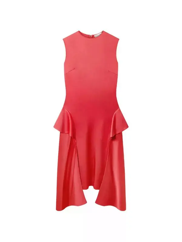 Stella McCartney Asymmetric Ruffled Dress - Red