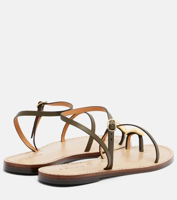 AMANU Marrakech Leather Sandals - Green