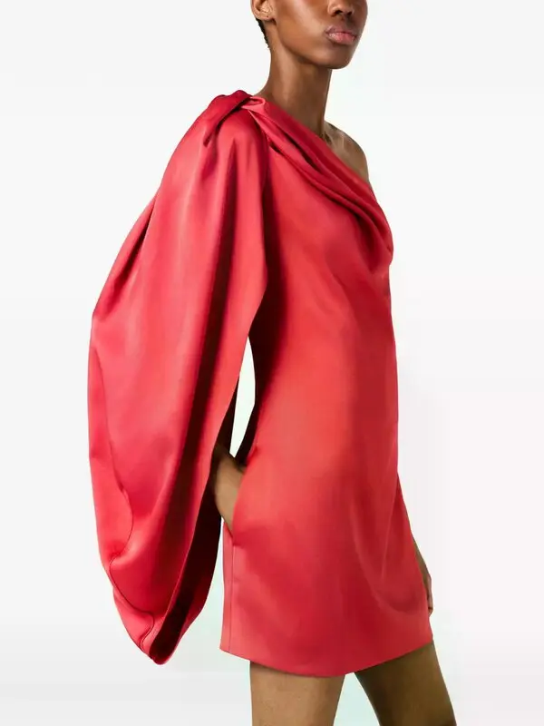 Stella McCartney One-shoulder Draped-sleeve Dress