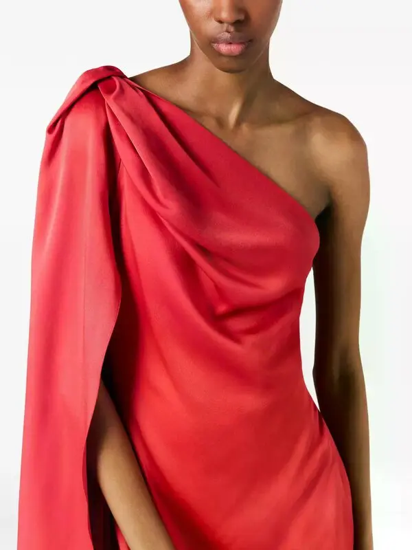 Stella McCartney One-shoulder Draped-sleeve Dress