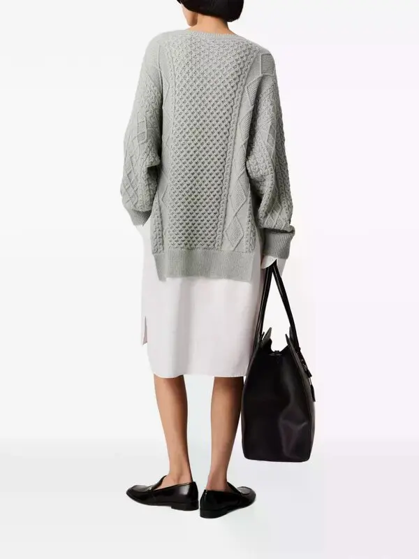 Stella McCartney Cable-knit Mini Dress - Green
