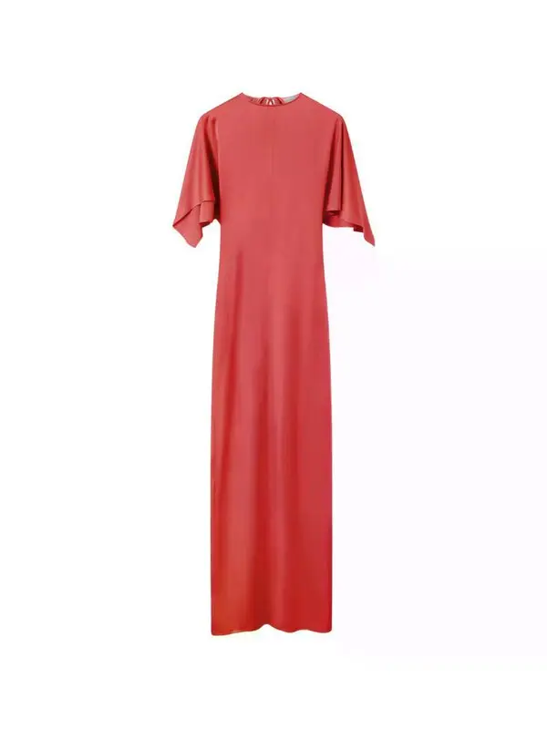 Stella McCartney Satin Cape-sleeve Maxi Dress