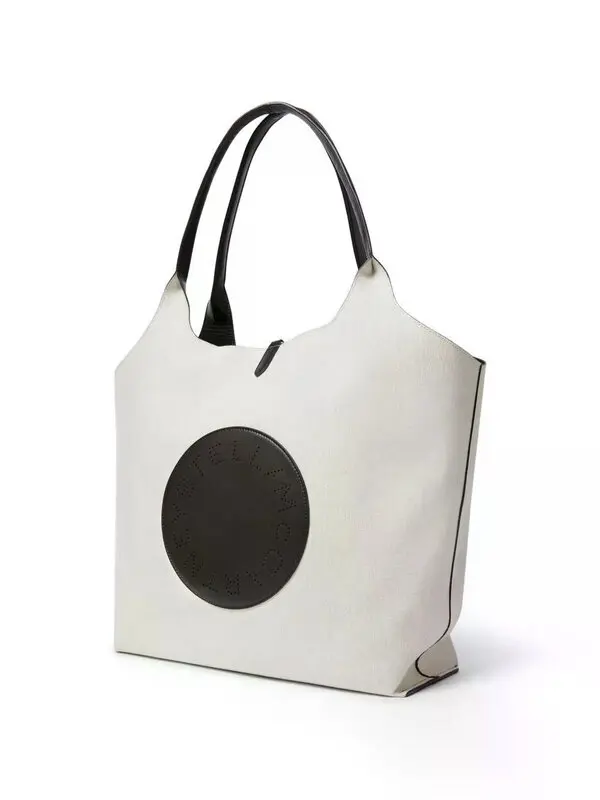 Stella McCartney Logo Patch Canvas Tote Bag
