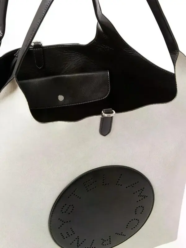 Stella McCartney Logo Patch Canvas Tote Bag