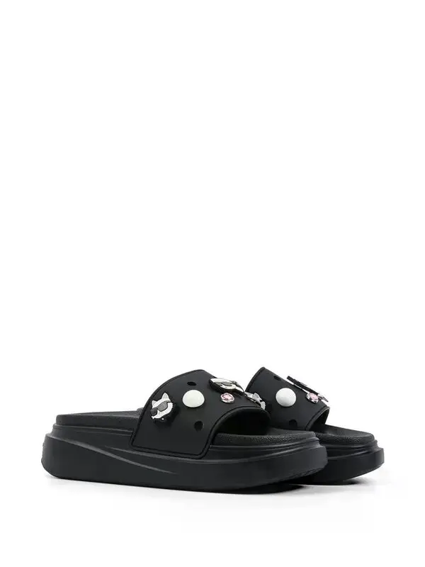 Karl Lagerfeld Embellished Platform Slides