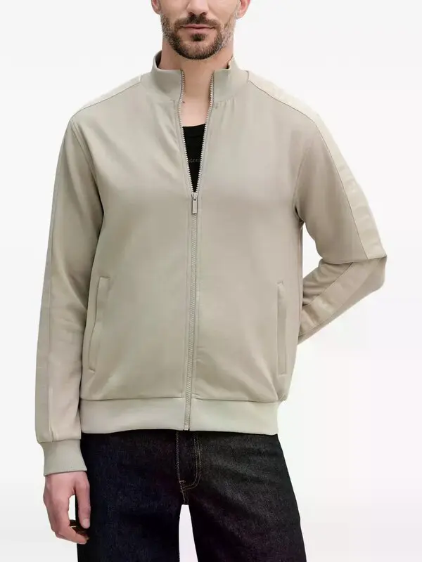 Karl Lagerfeld Logo Tape Zip-up Sweatshirt