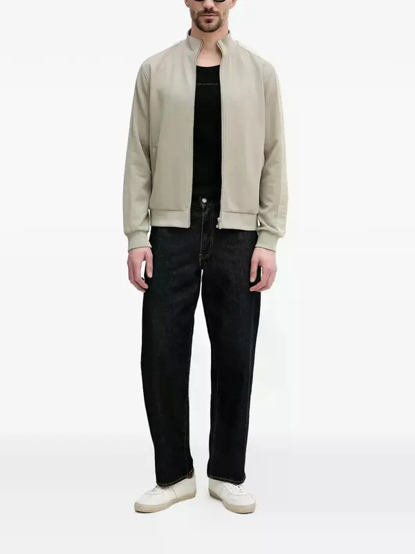 Karl Lagerfeld Logo Tape Zip-up Sweatshirt