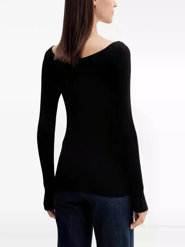 BENETTON Ribbed-knit Boat-neck Sweater