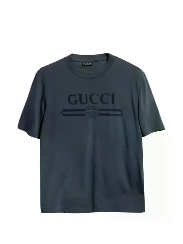 Gucci Logo-print Cotton T-shirt - Blue