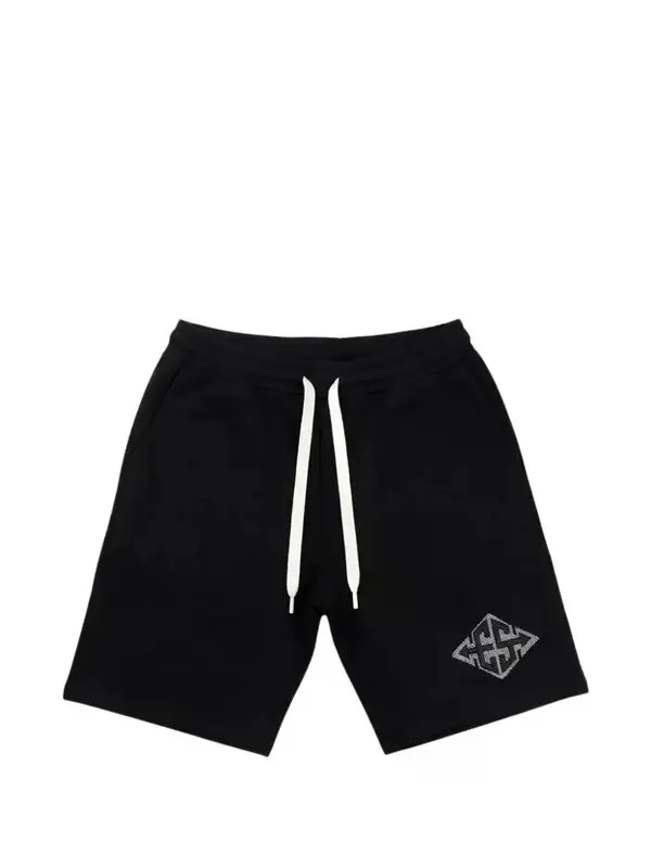 EXIT SOCIETY Monogram X Logo-print Drawstring Shorts