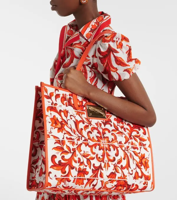 Dolce & Gabbana Printed Canvas Shopper