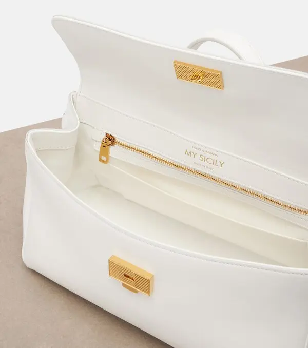 Dolce & Gabbana Sicily Medium Leather Top-handle Bag