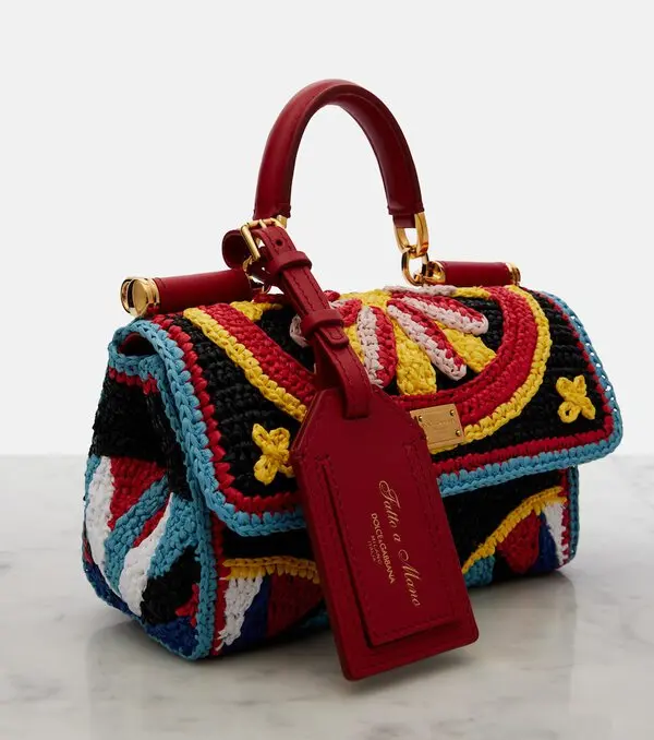 Dolce & Gabbana My Sicily Mini Crochet Top-handle Bag