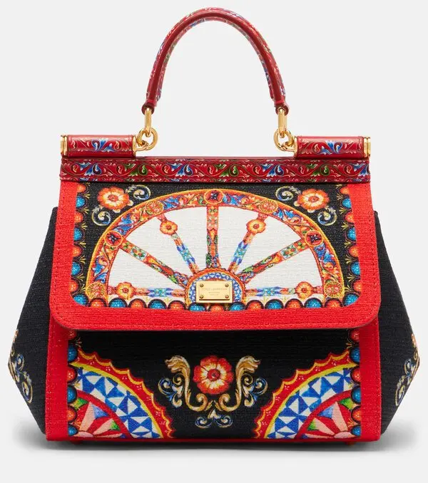 Dolce & Gabbana Sicily Medium Printed Top-handle Bag - Multicoloured