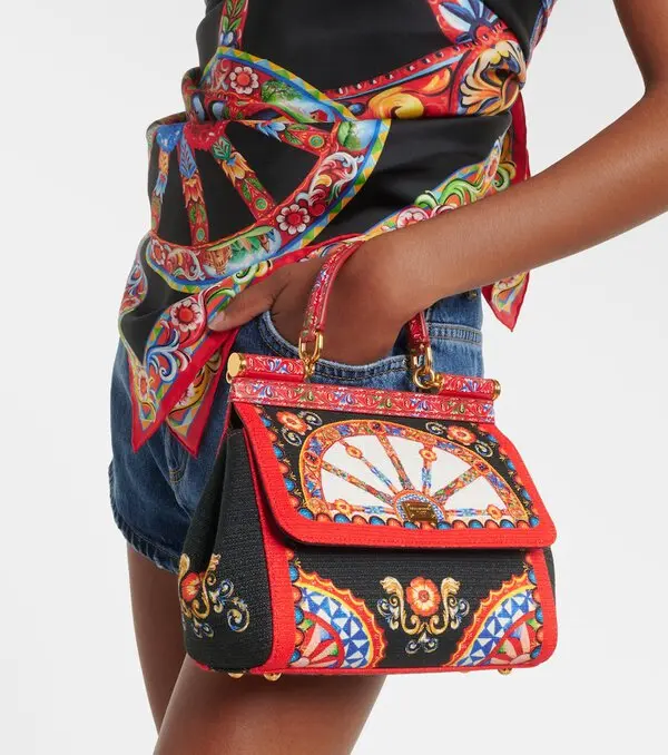 Dolce & Gabbana Sicily Medium Printed Top-handle Bag - Multicoloured