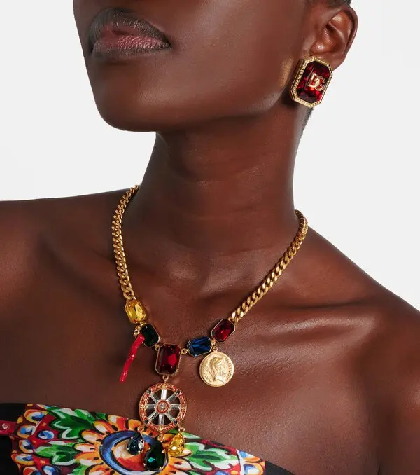 Dolce & Gabbana Embellished Clip-on Earrings