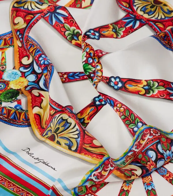 Dolce & Gabbana Carretto Silk Twill Scarf