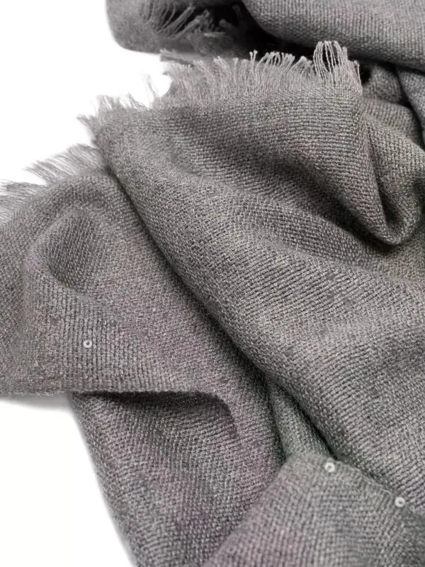 Brunello Cucinelli Sequin-embellished Frayed Scarf