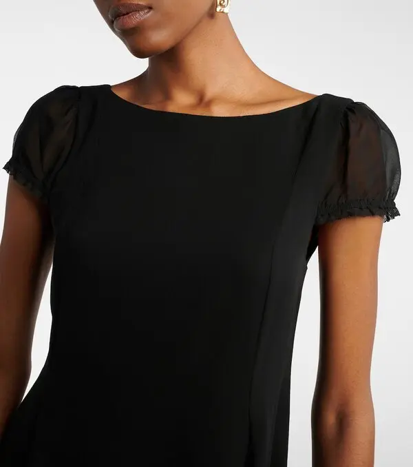 Posse Priscilla Lace-trimmed Silk Minidress - Black