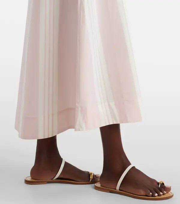 Posse Rosie Striped Cotton Midi Dress - Pink